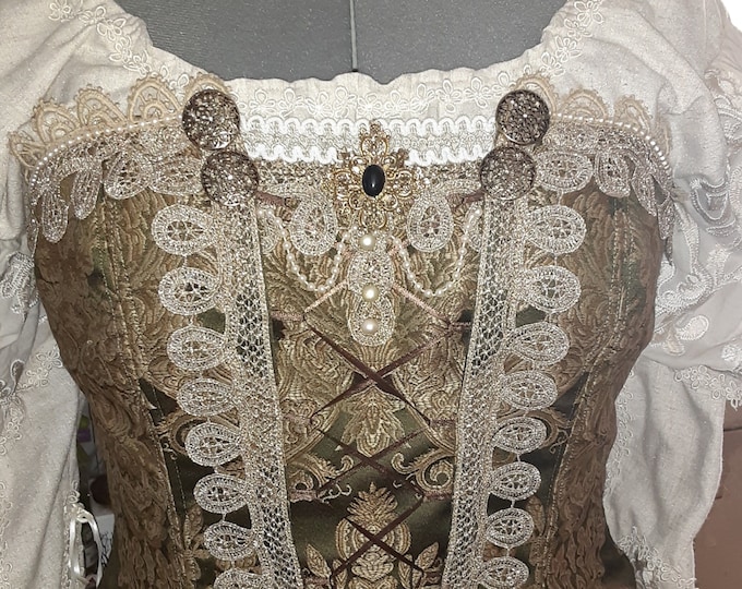 Ladies Renaissance, Pirate, Celtic, Medieval, Steampunk, Costume Bodice ...