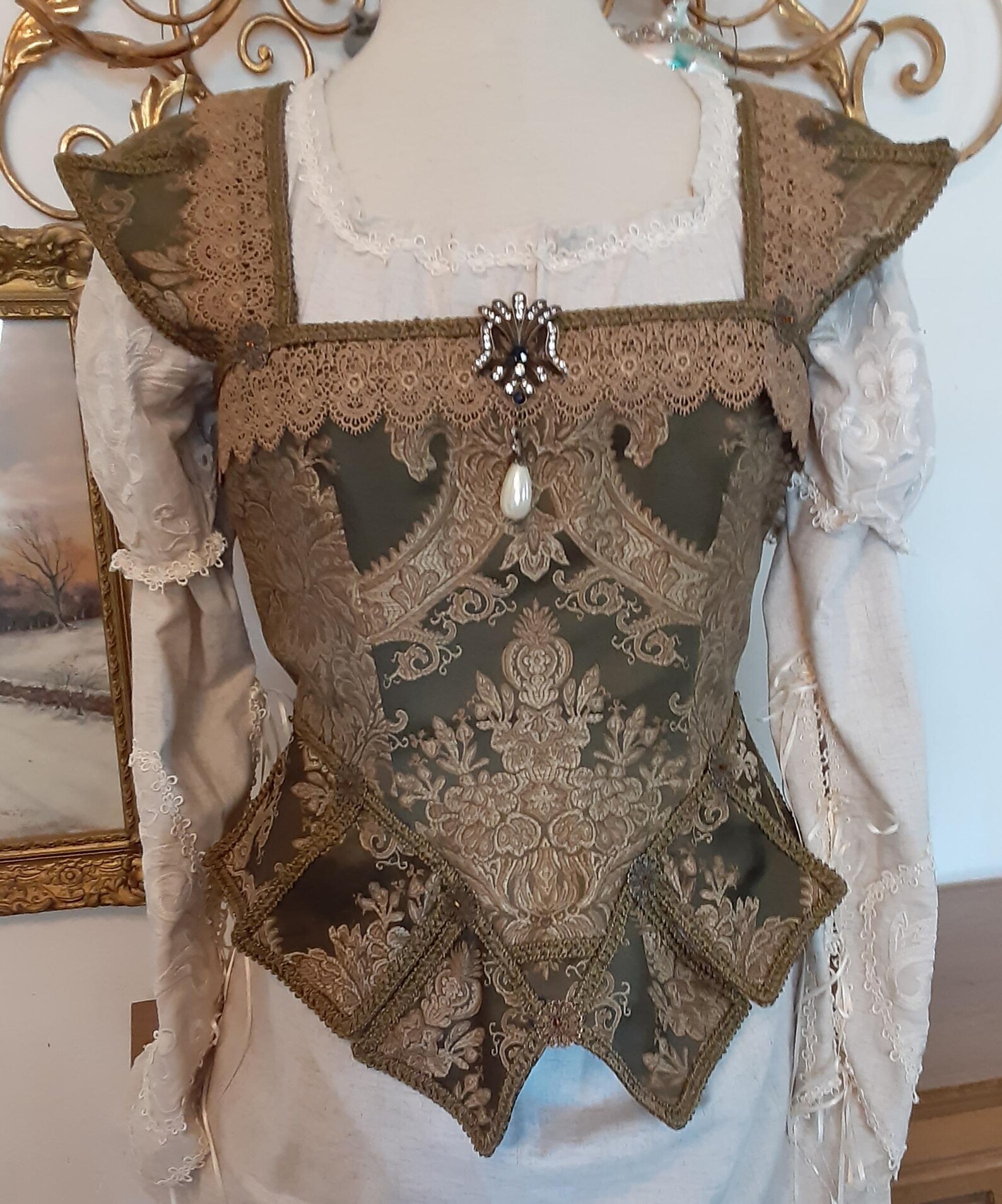 Women's Tudor Style Bodice for Renaissance, Costume, Cosplay ...