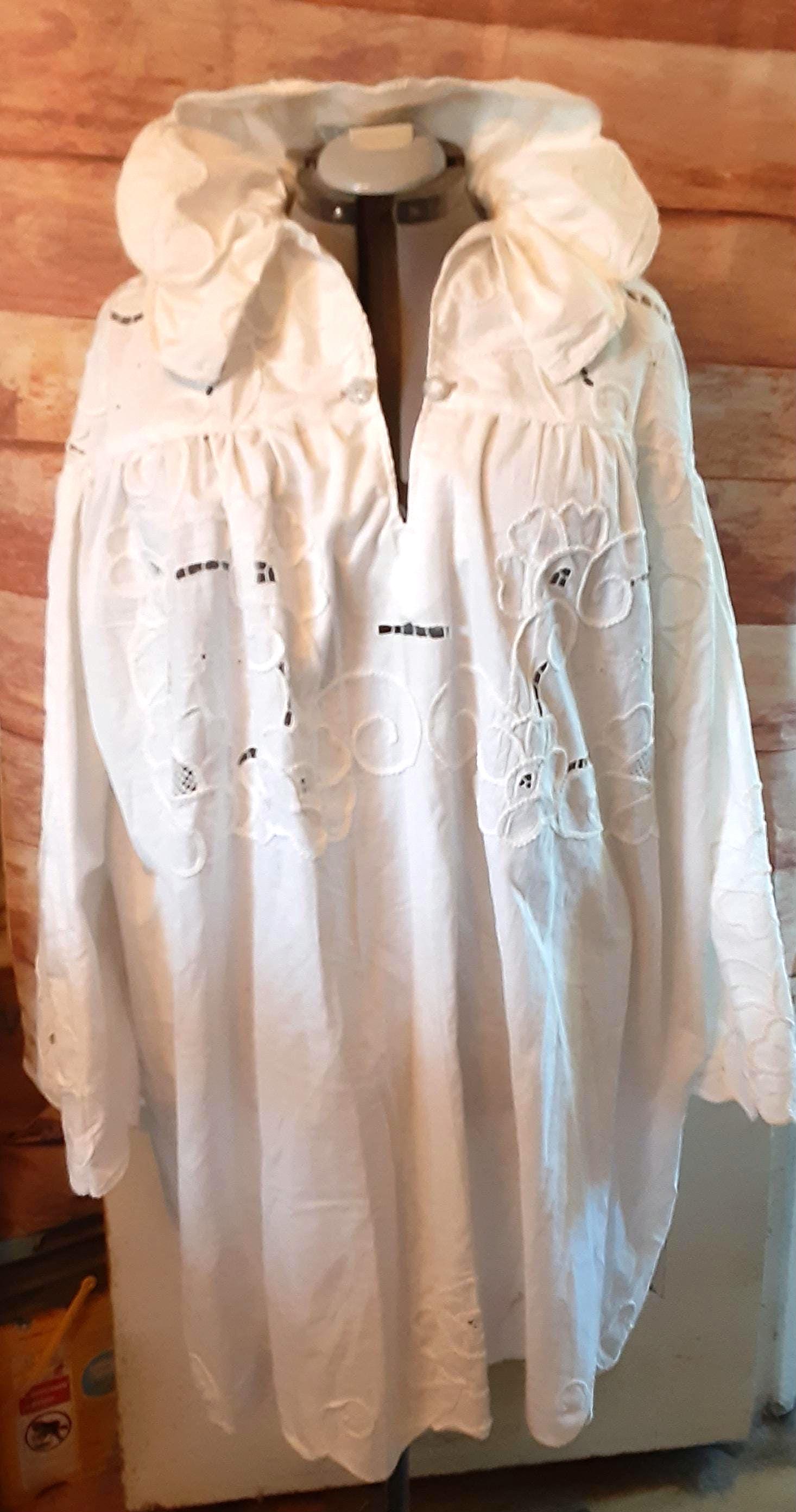 Large Chemise, One Size Fits Most. Made From a Repurposed Table Cloth ...