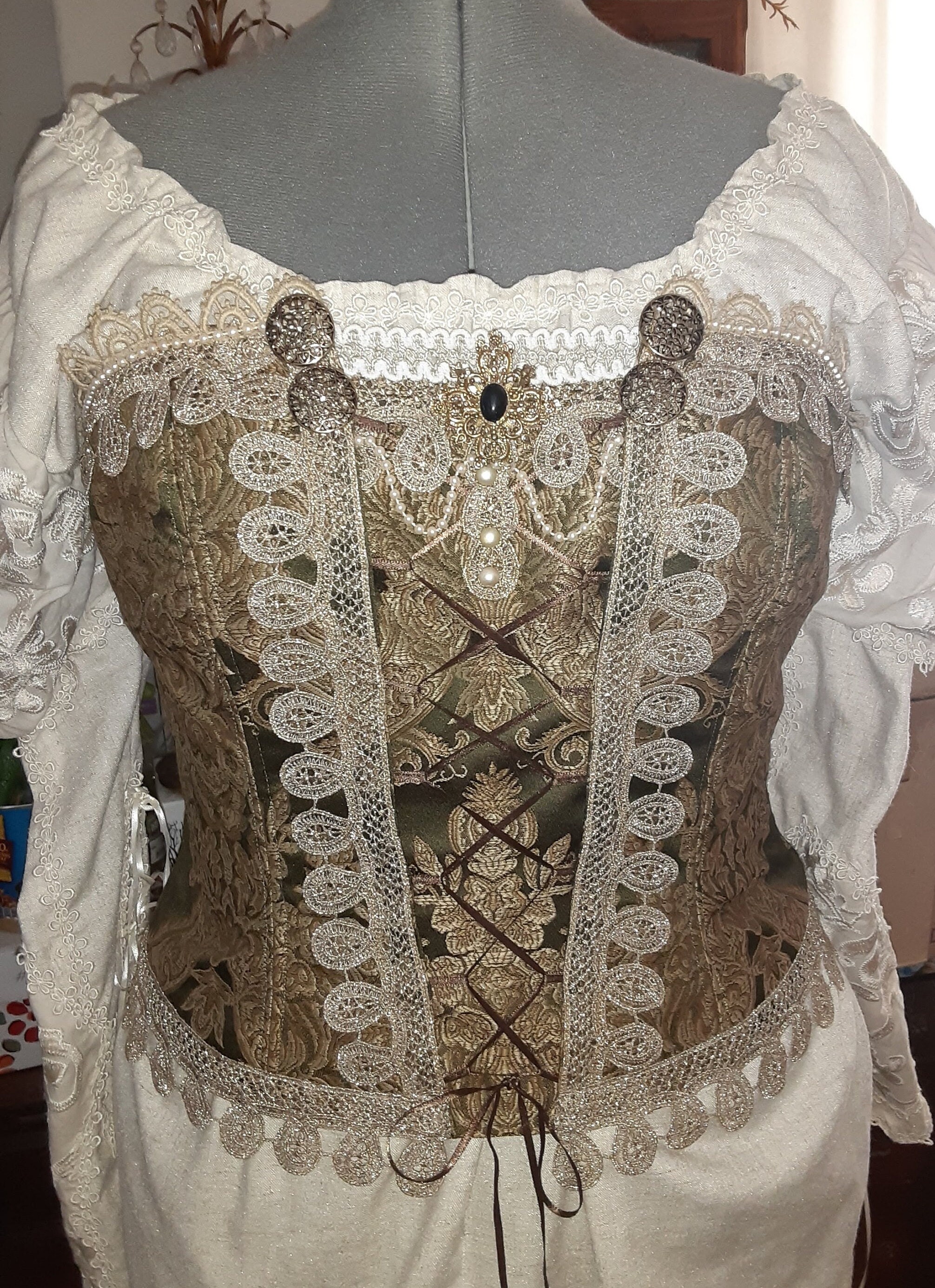 Ladies Renaissance, Pirate, Celtic, Medieval, Steampunk, Costume Bodice ...