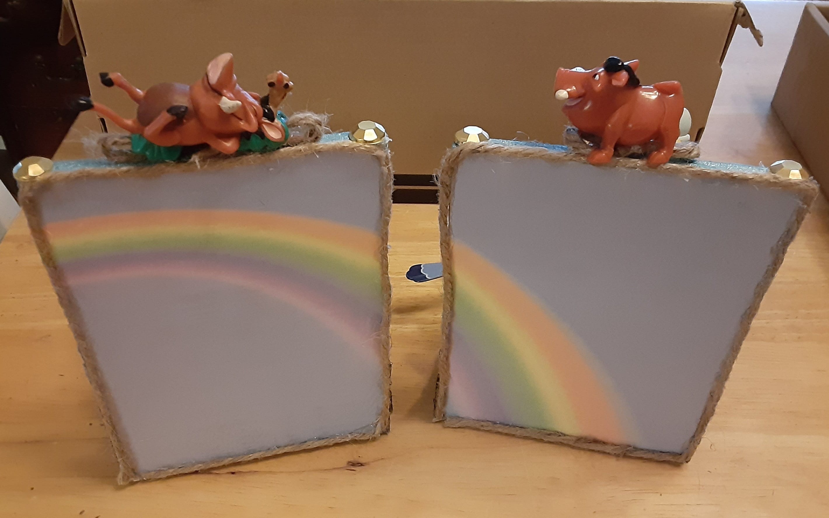 Disney & Pixar Themed Book Ends With Lots of Disney Characters ~ Hand ...