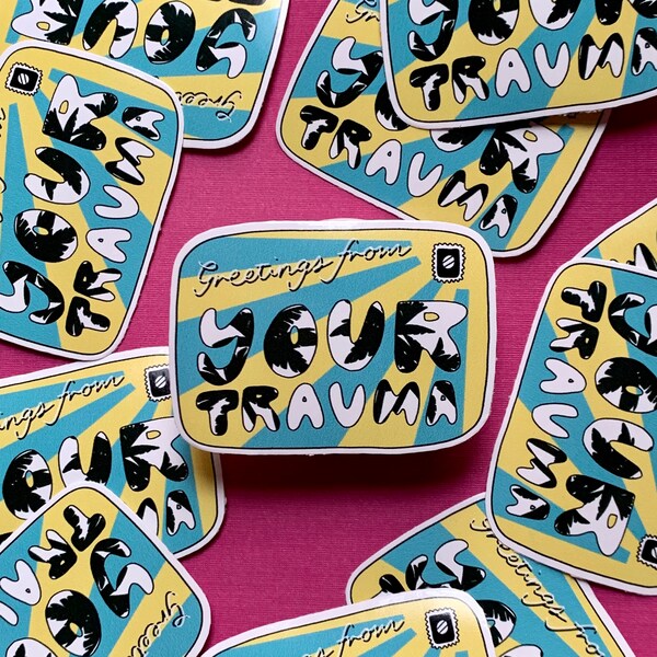 Funny Trauma Sticker - Etsy