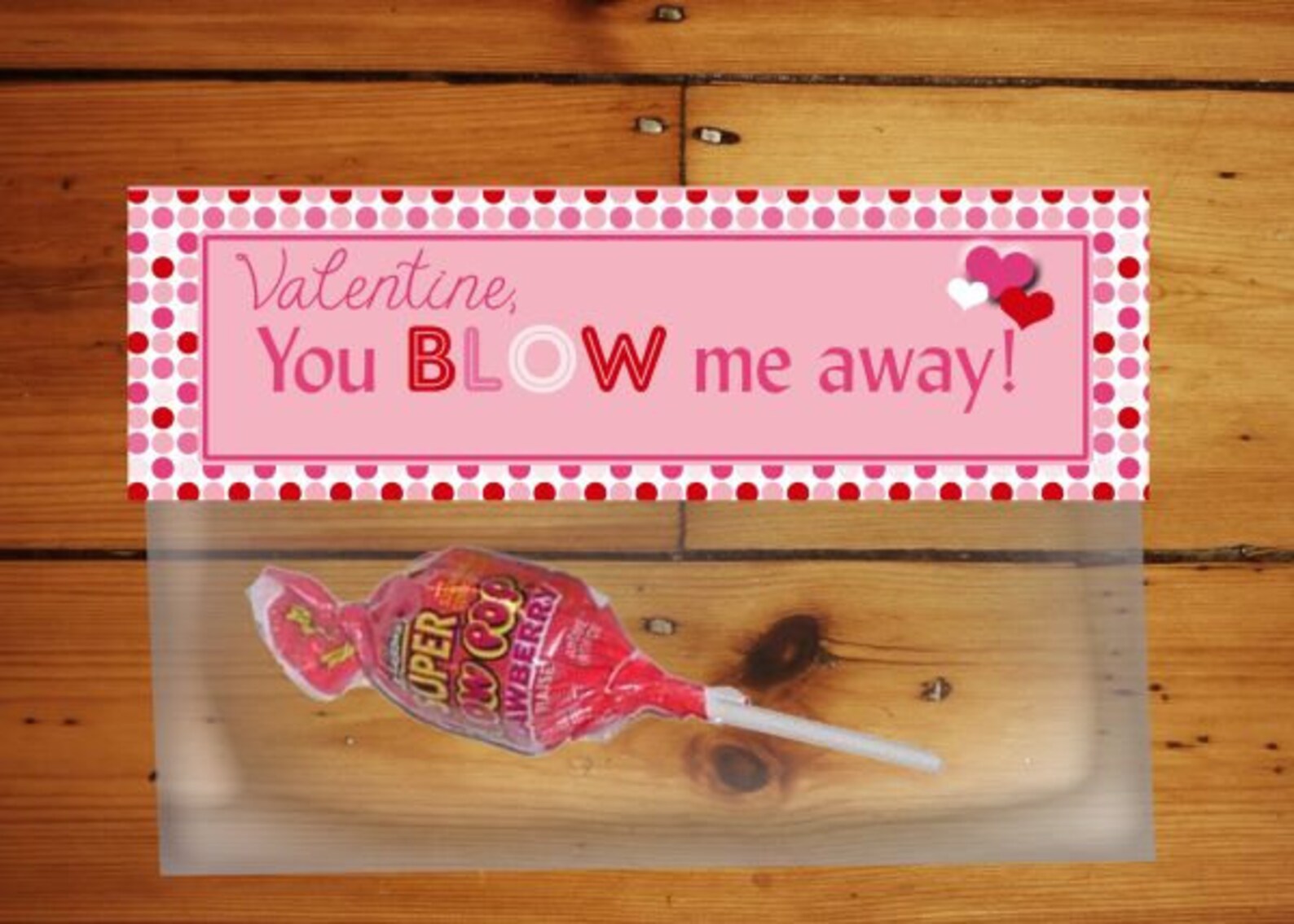 Valentine Treat Topper You BLOW Me AWAY Valentine Topper - Etsy