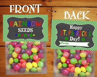 Skittles RAINBOW SEEDS Printable Candy Holders DIY St. - Etsy