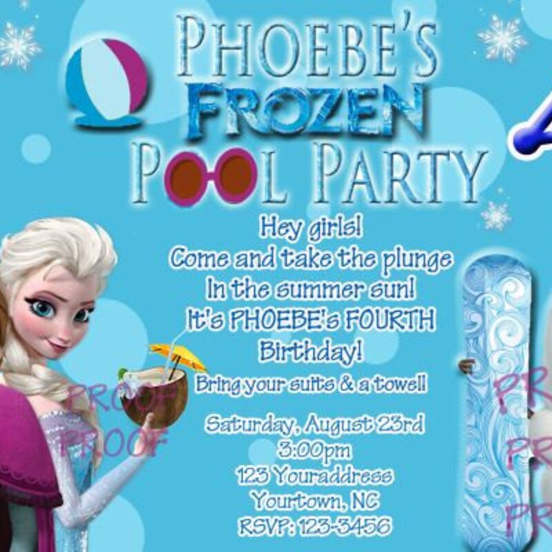 Frozen Pool Party - Etsy