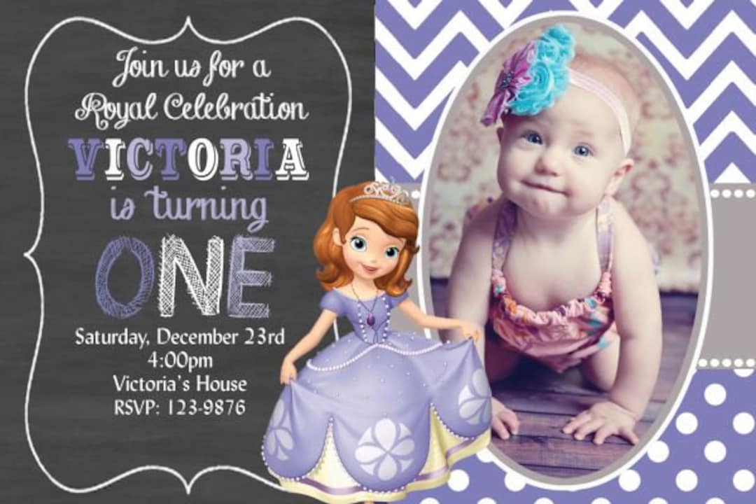 Sofia Invitation, Sofia the First Birthday Invitation, Princess ...