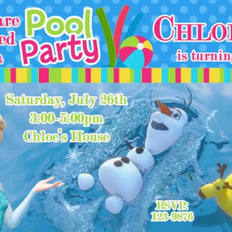 Frozen Pool Party - Etsy