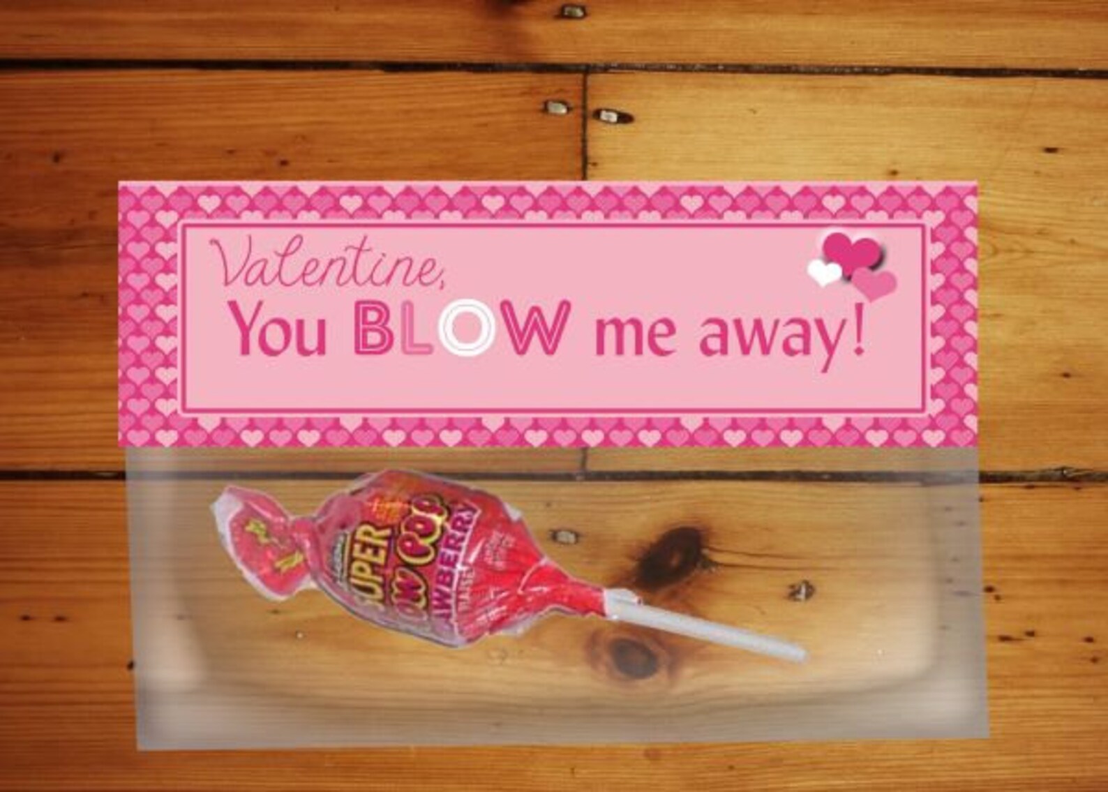Valentine Treat Topper You BLOW Me AWAY Valentine Topper | Etsy