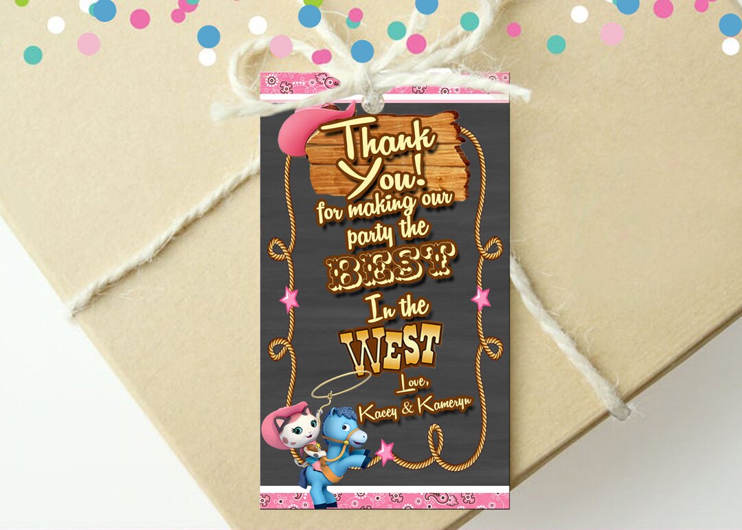Sheriff Callie Thank You Tags Cards Topper, Sheriff Callie , Sheriff ...