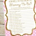 Gold and Pink Baby Shower Game, How Well Do You Know Mommy to Be, Girls ...