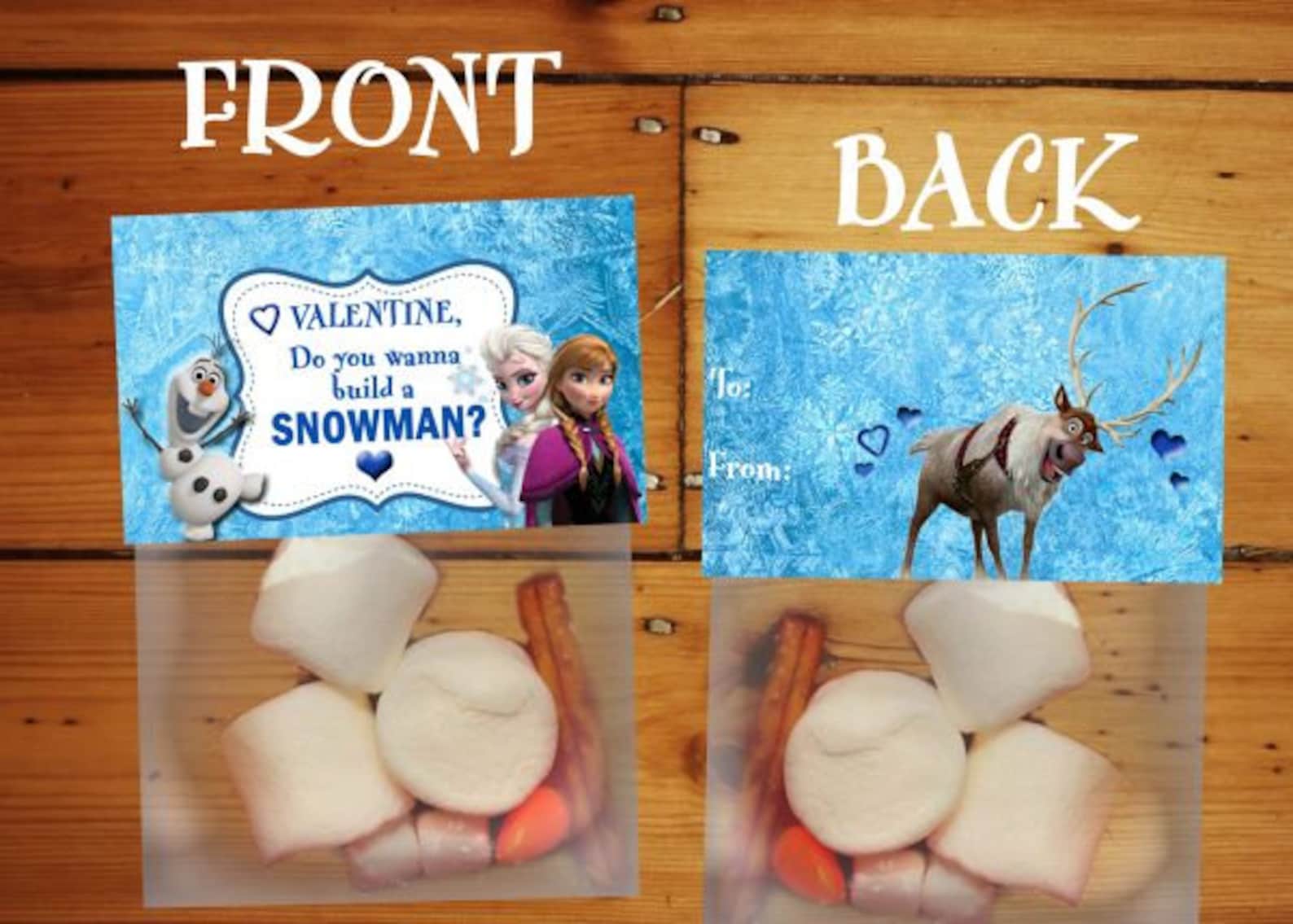 Frozen Valentine's Day Topper, Olaf Valentine's Day Treat, Frozen ...
