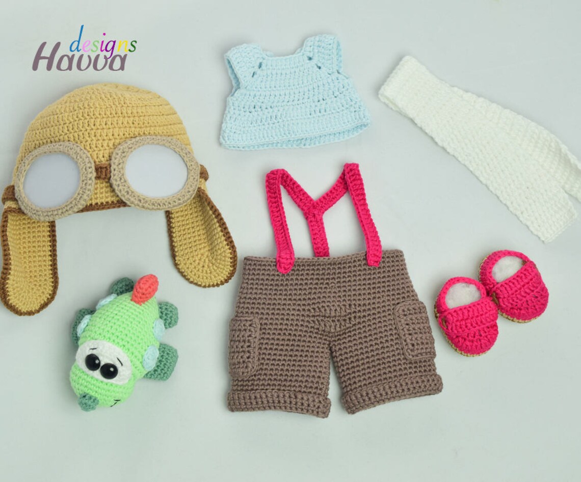 Amigurumi Aviator Set for Tommy Doll & Crochet Airplane - Etsy