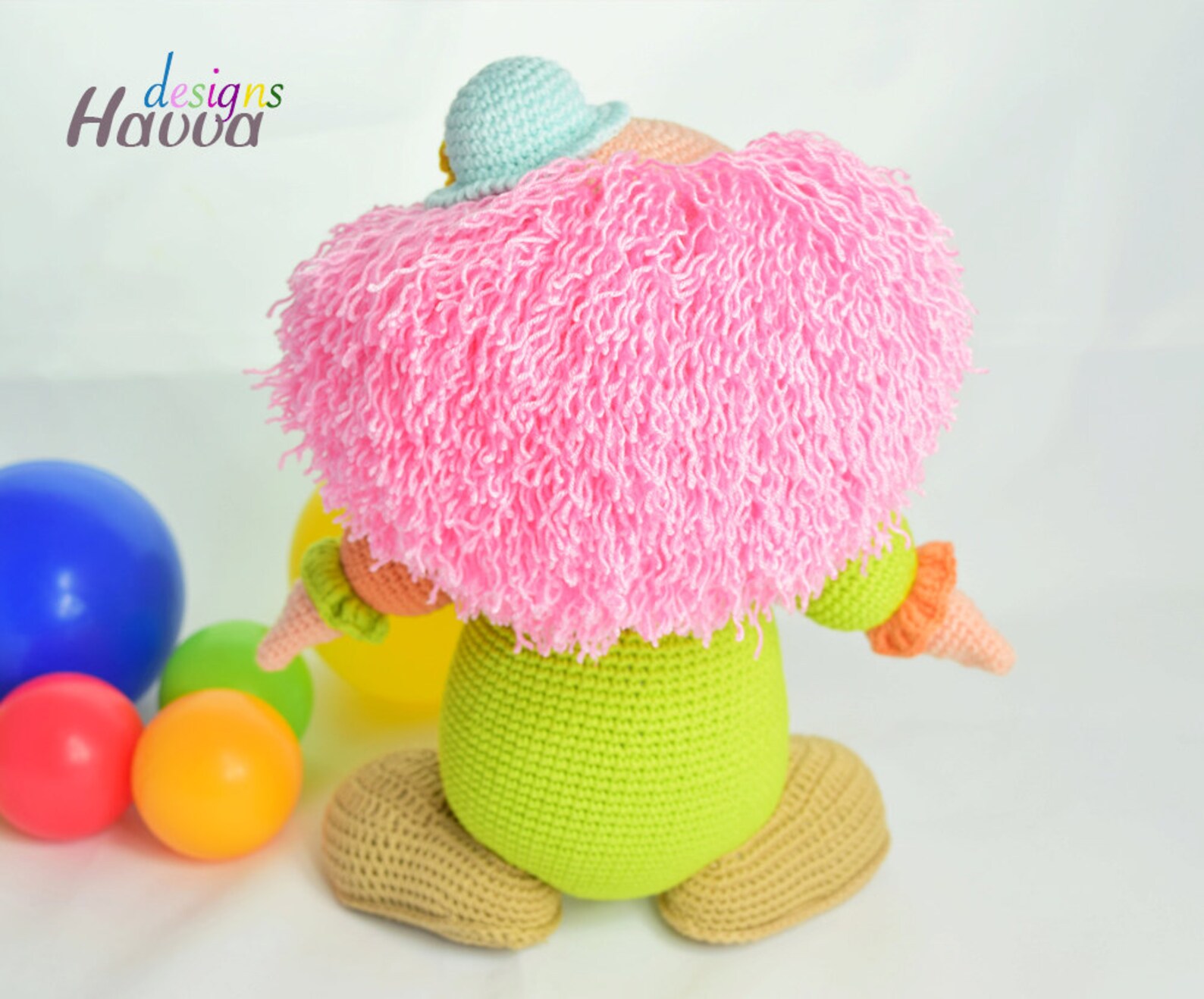 Amigurumi Pdf Mister Clown Doll CROCHET PATTERN | Etsy