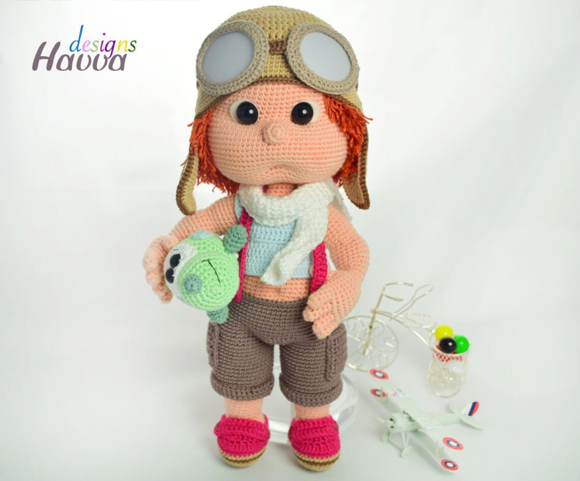 Amigurumi Aviator Set for Tommy Doll & Crochet airplane | Etsy