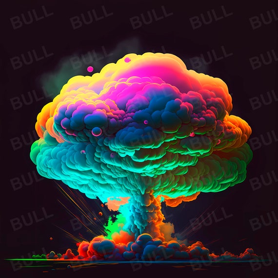Atomic Bomb Explosion Color
