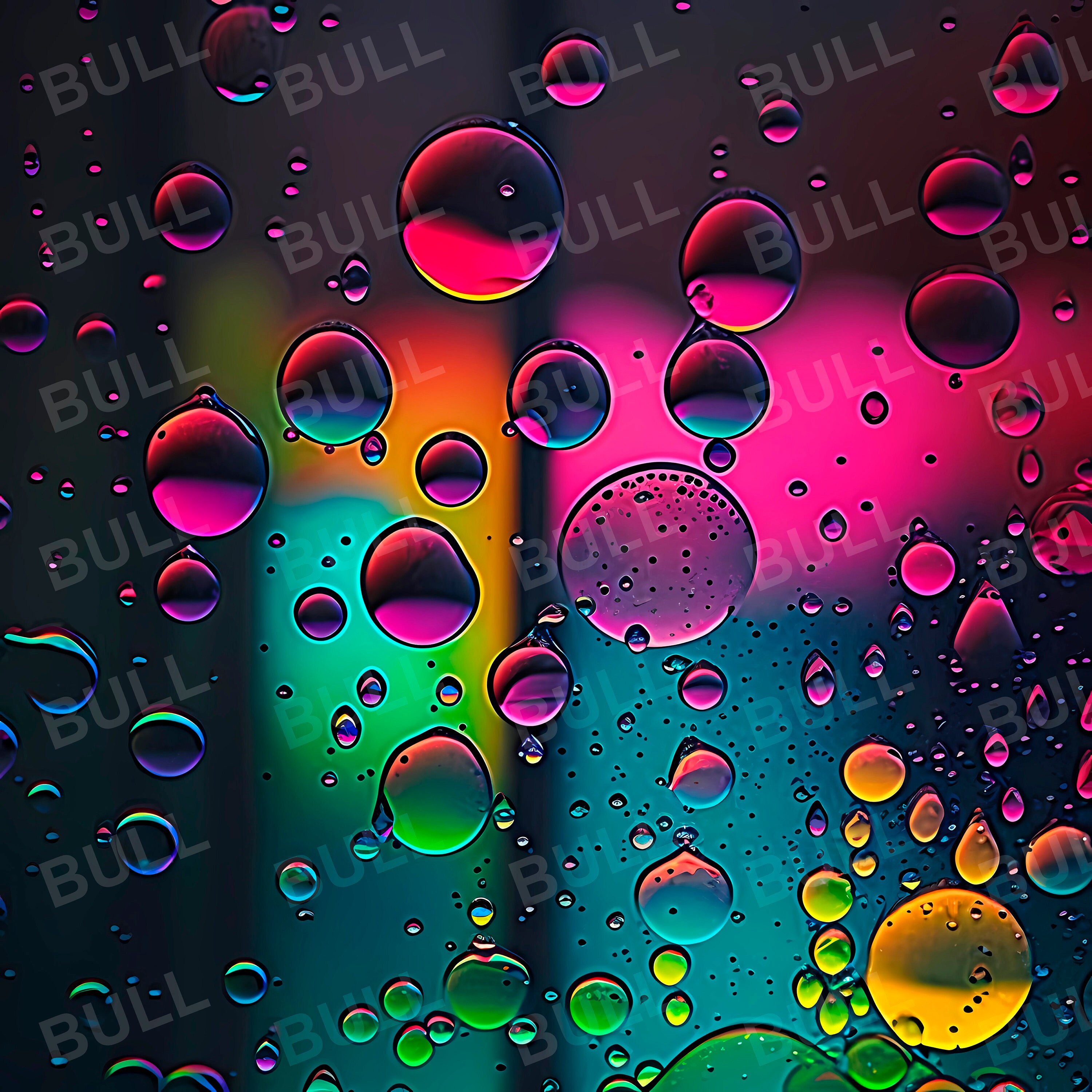 Colored Water Drop Wallpaper