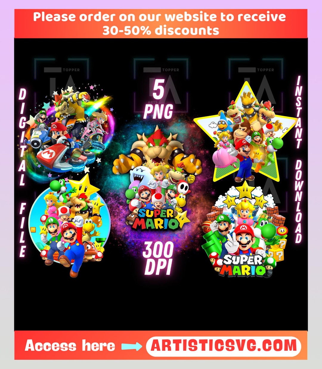 Super Mario PNG Bundle, Mario Png Pack, Mario Bros Movie, Mario and ...