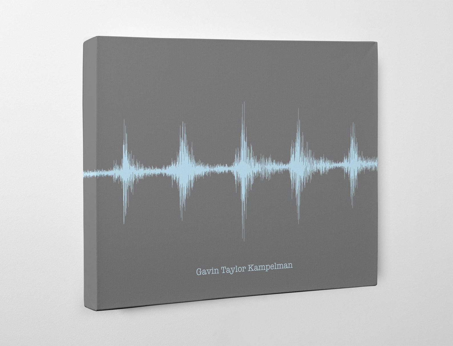 Baby Heartbeat Soundwave Art | Modern Nursery Wall Art on Canvas ...