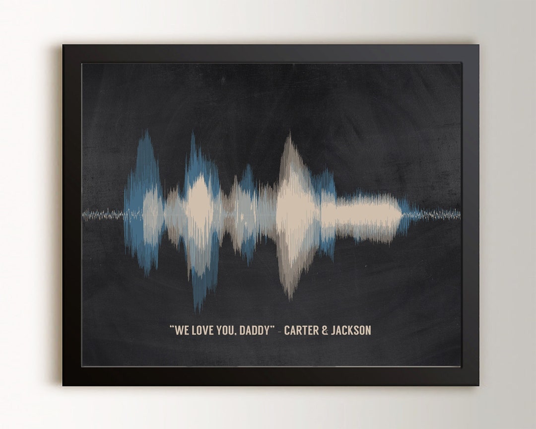 Personalized Soundwave Art Print | Voice Recording Gift for Dad - Etsy
