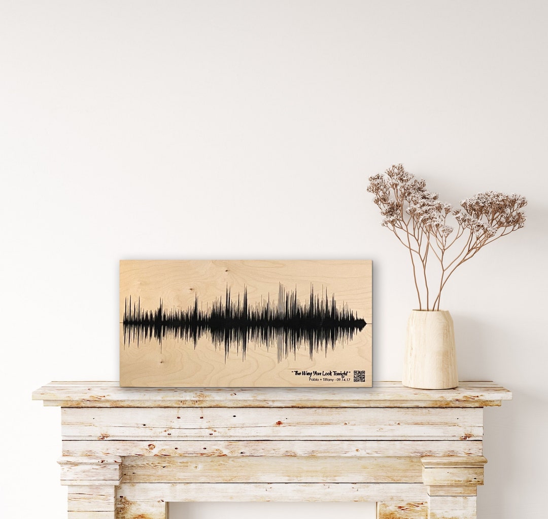 Personalized Sound Wave Art: Custom Song on Wood Tablet - Etsy