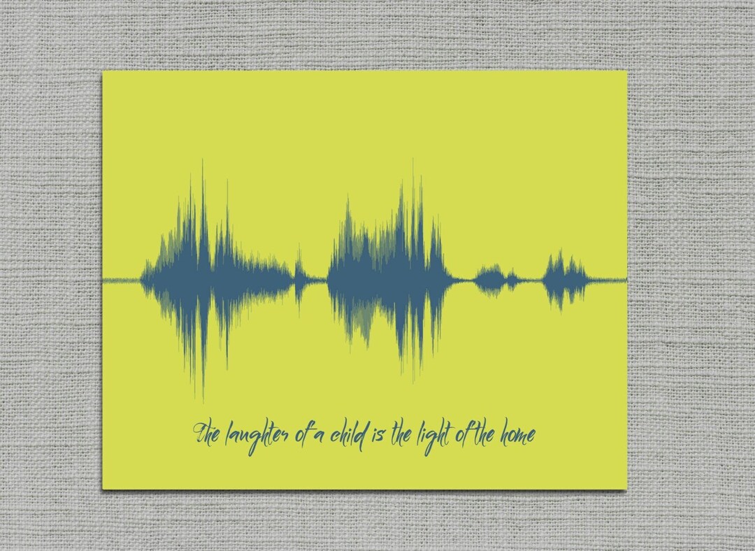 First Fathers Day Gifts Soundwave Art | Laughter of a Child | New Dad ...