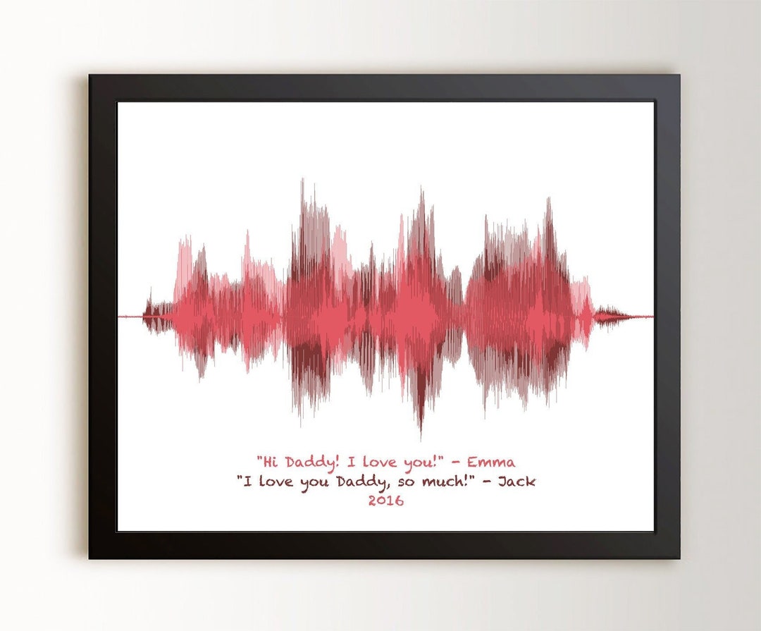 Dad Gift From Daughter | Voice Recording Sound Wave Art | Gifts for Dad ...