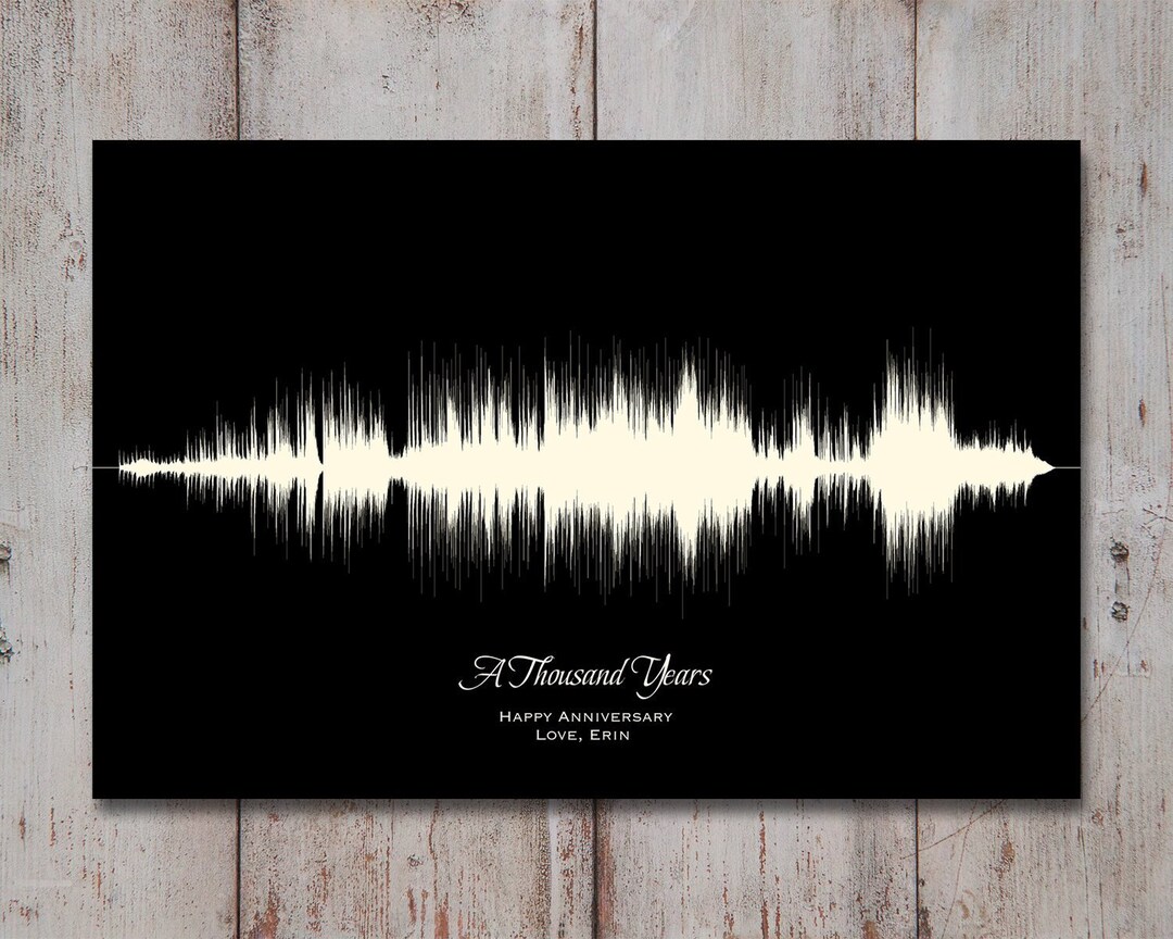 Personalized Sound Wave Gift for Husband - Custom Art of Your Special ...