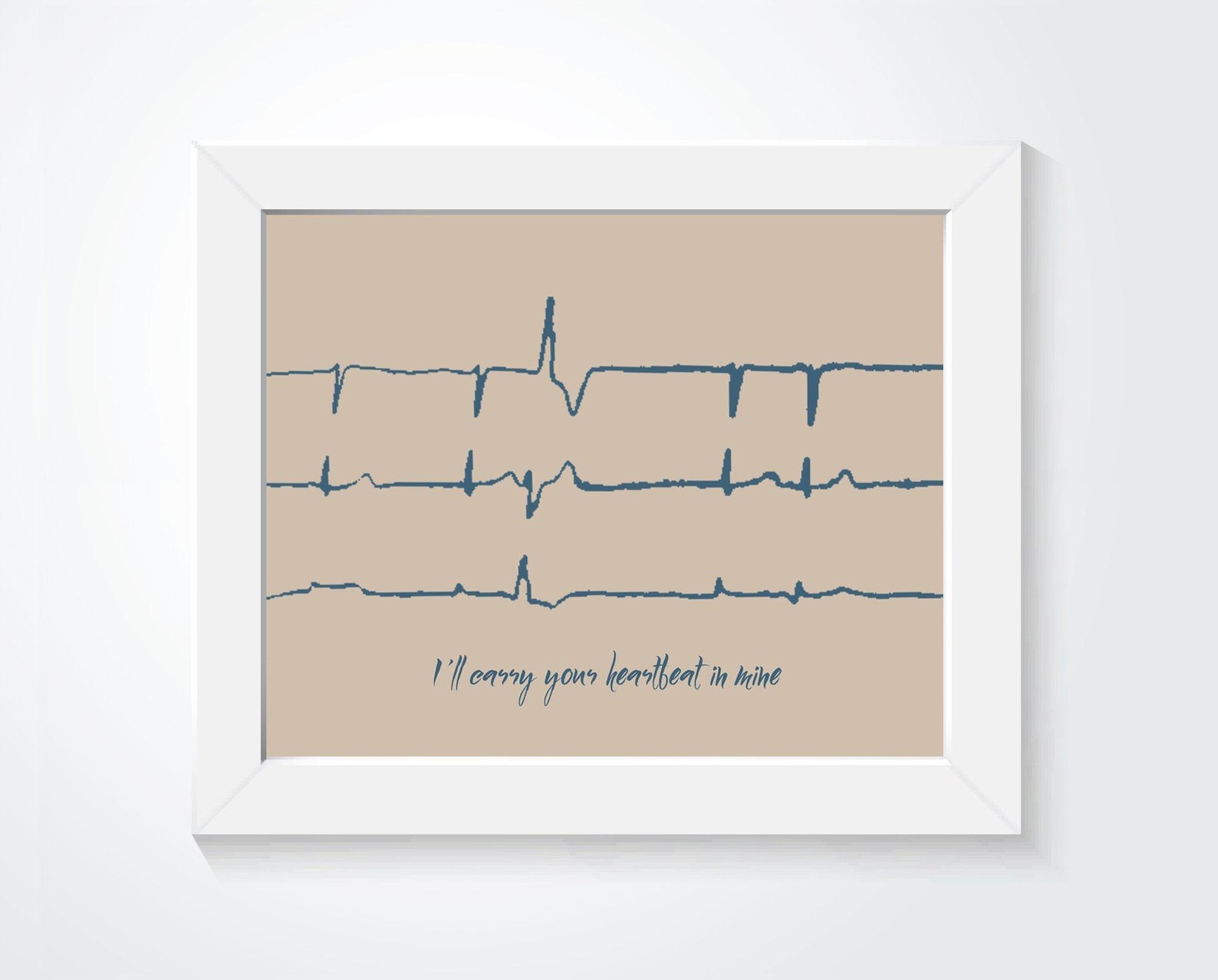 Memorial Gift Loss of Father | Last Heartbeat EKG Tracing Turned Into ...