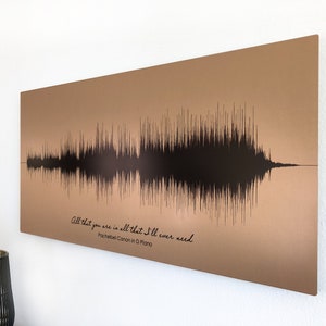8th Anniversary Gift | Bronze Anniversary Gift | Sound Wave Art ...