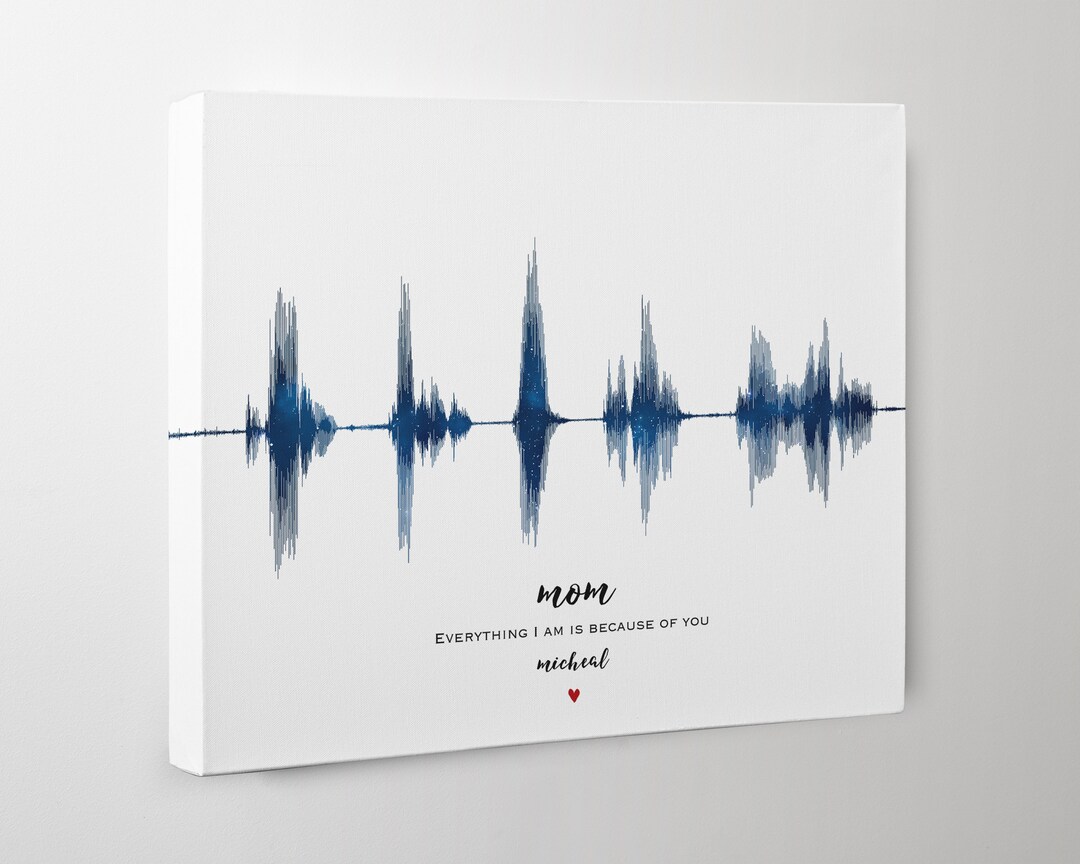 Sapphire Night Sky Soundwave Art Personalized | Mom Birthday Gift From ...