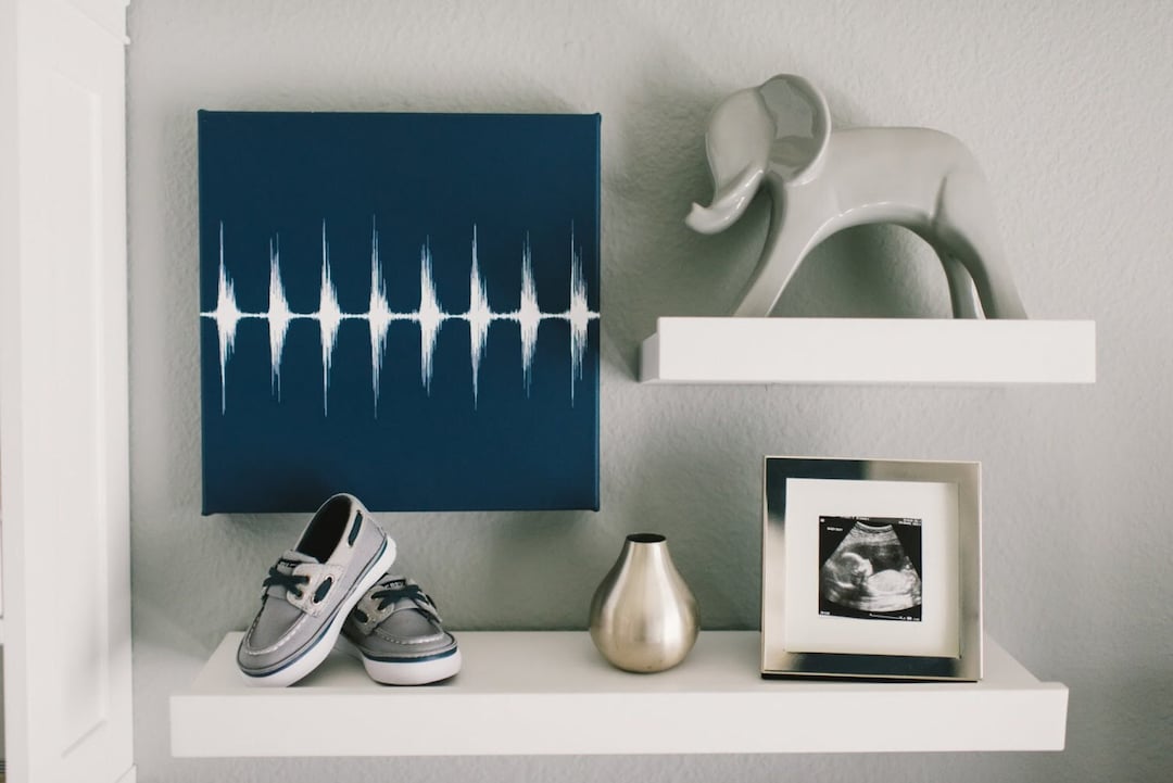 Baby Heartbeat Soundwave Art: Personalized Ultrasound Canvas Gift - Etsy