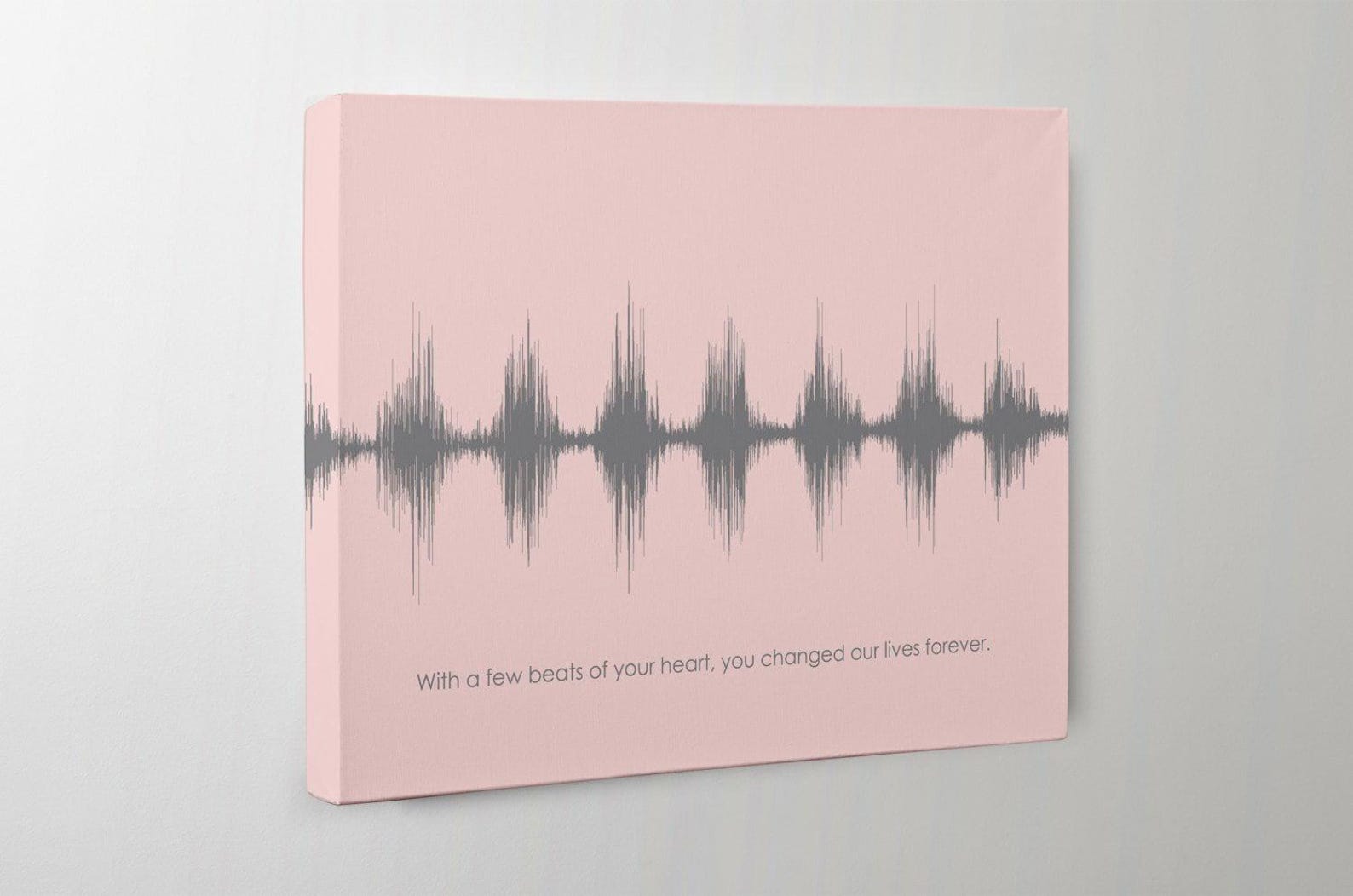 Baby Heartbeat Soundwave Art | Modern Nursery Wall Art on Canvas ...
