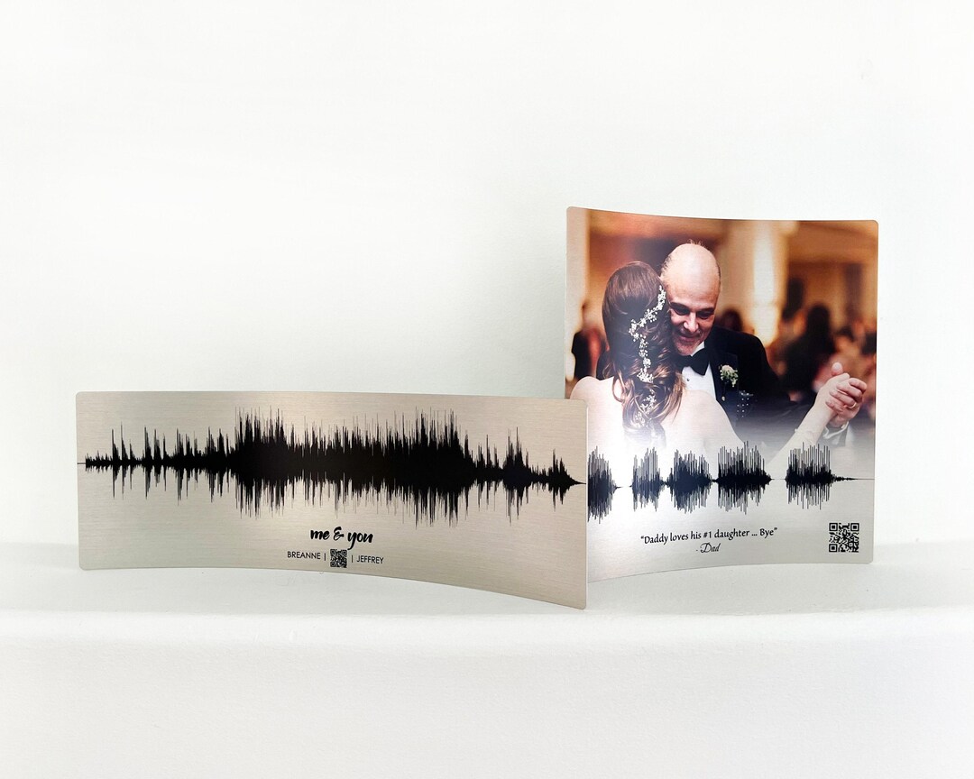 Personalized Sound Wave Art: Memorial Voice Recording on Brushed ...