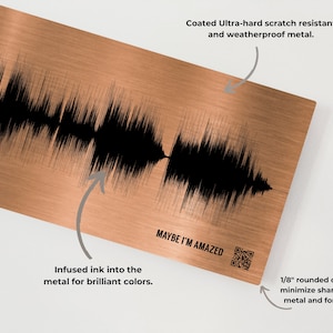 19th Anniversary Gift | Bronze Anniversary Gift | Song Soundwave Art ...