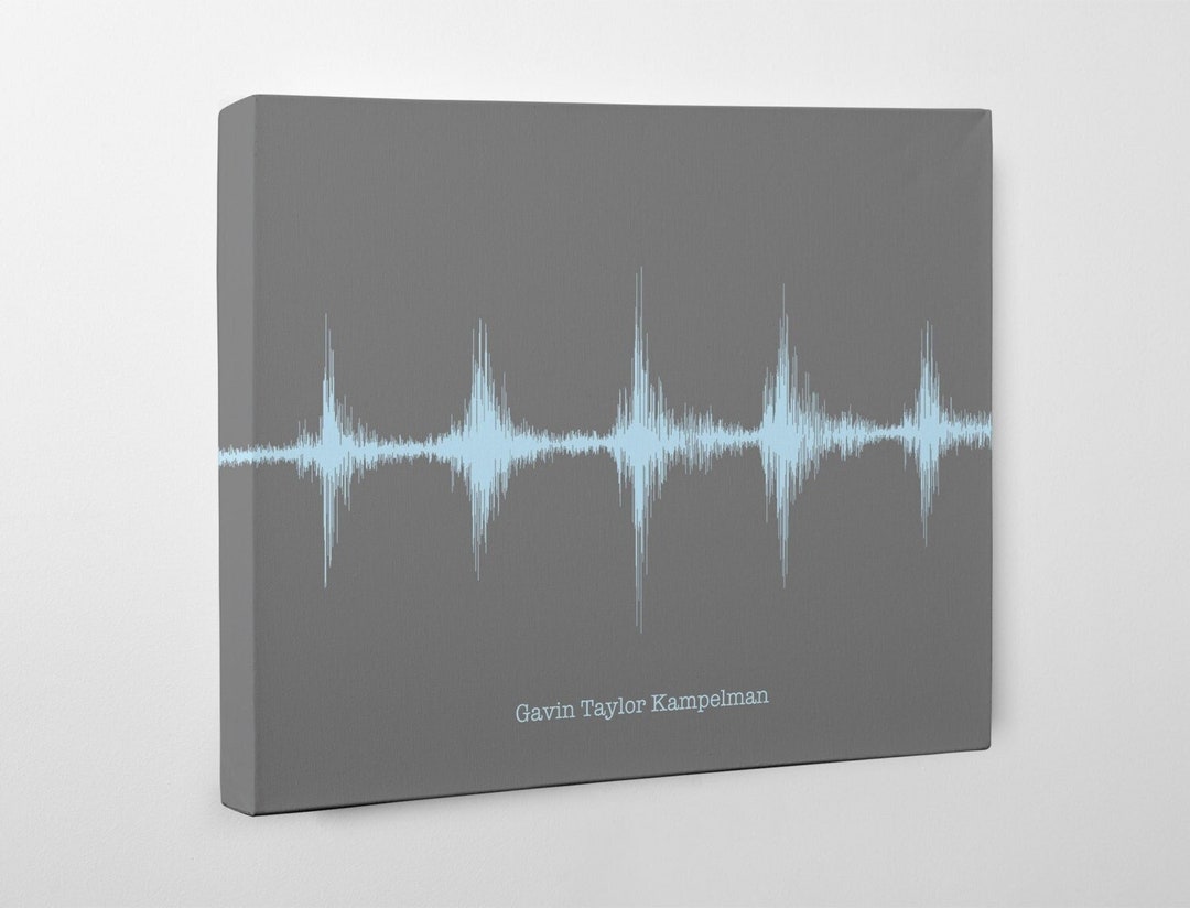 Personalized Baby Heartbeat Soundwave Art Canvas | Unique Pregnancy ...