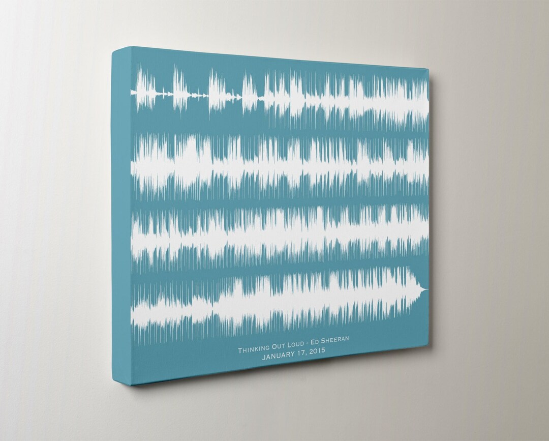 Personalized Wedding Song Soundwave Art on Cotton Canvas | 2nd ...