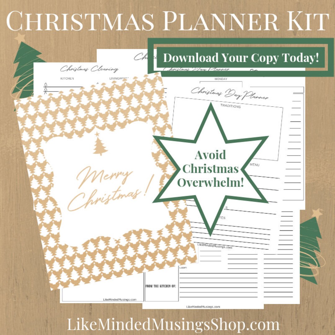 Christmas Planner Kit for Moms Printable Holiday Pack Planner Organizer ...