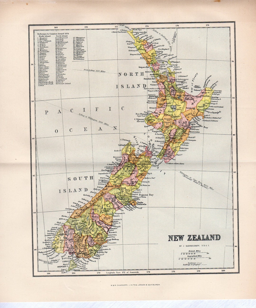 1908 Map of NEW ZEALAND Antique Map, Nz Map, Auckland Map Decor - Etsy