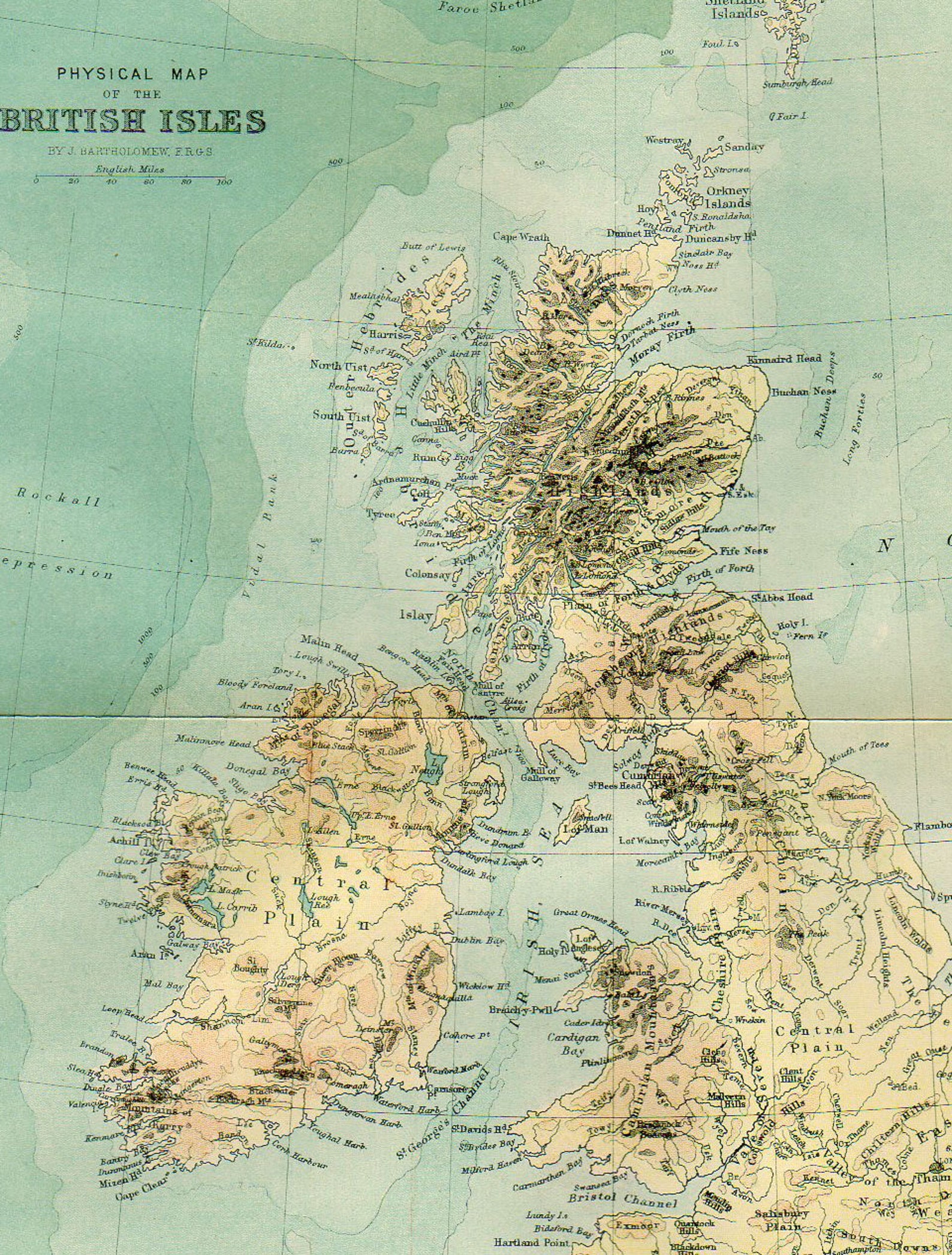 Beautiful Map of BRITISH ISLES 1904 Atlas Antique Map UK | Etsy