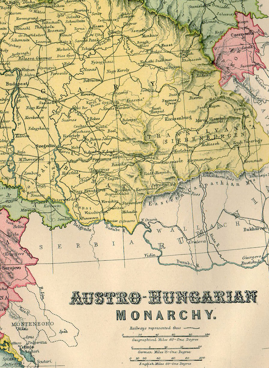 Large Map of AUSTRO HUNGARY Monarchy, 1924 Atlas Antique Map, Royalty ...