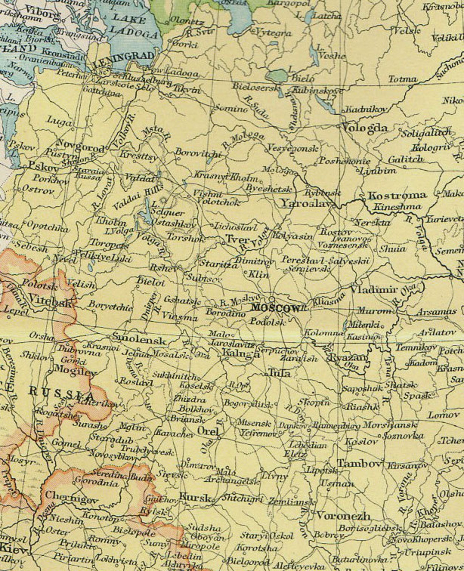 Large Gorgeous Map of Russia, 1924 Atlas Antique Map, Russia Map, Map ...