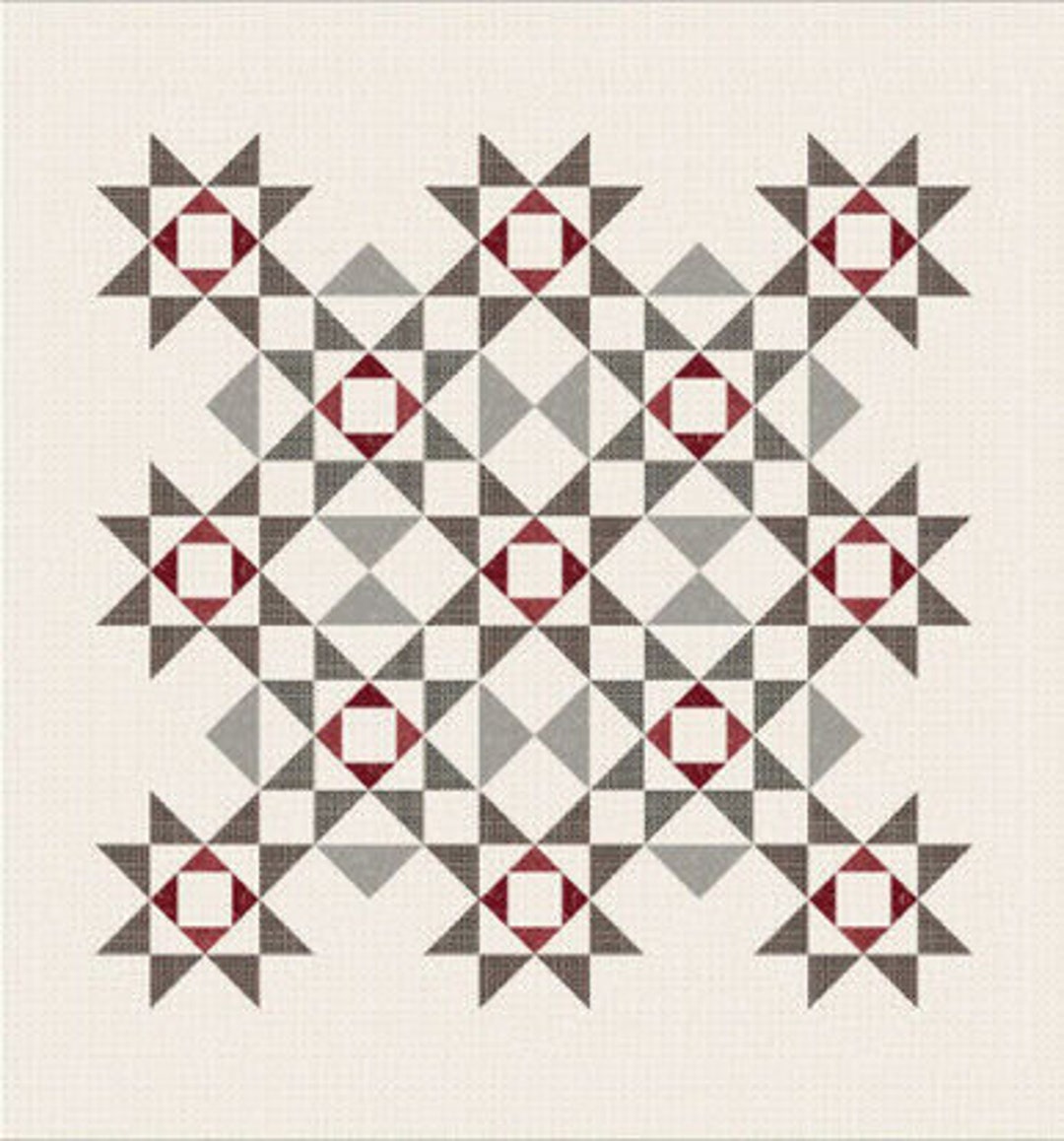 Floating Stars Quilt Finishes Apx 82" X 88" Phoebe Moon Designs - Etsy