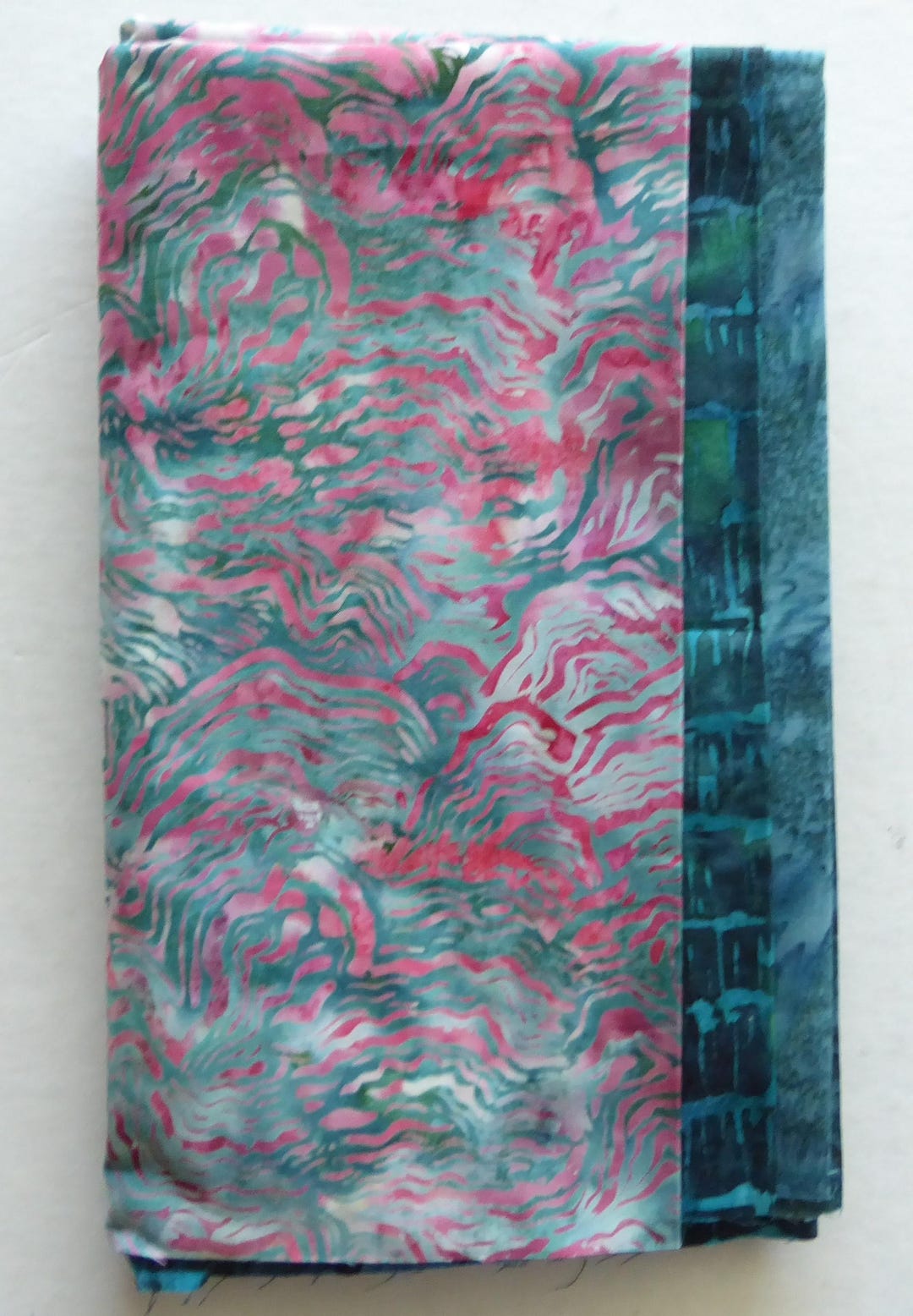 Batik Green Blue With Red Waves New Half Yard Plus Bundle - Etsy
