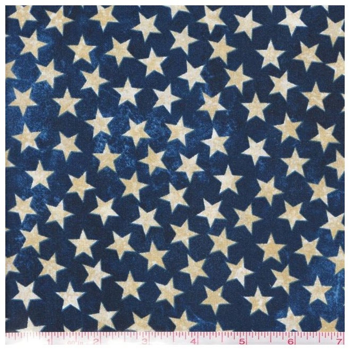 Stars on Blue Stars and Stripes Cotton Fabric by Northcott - Etsy