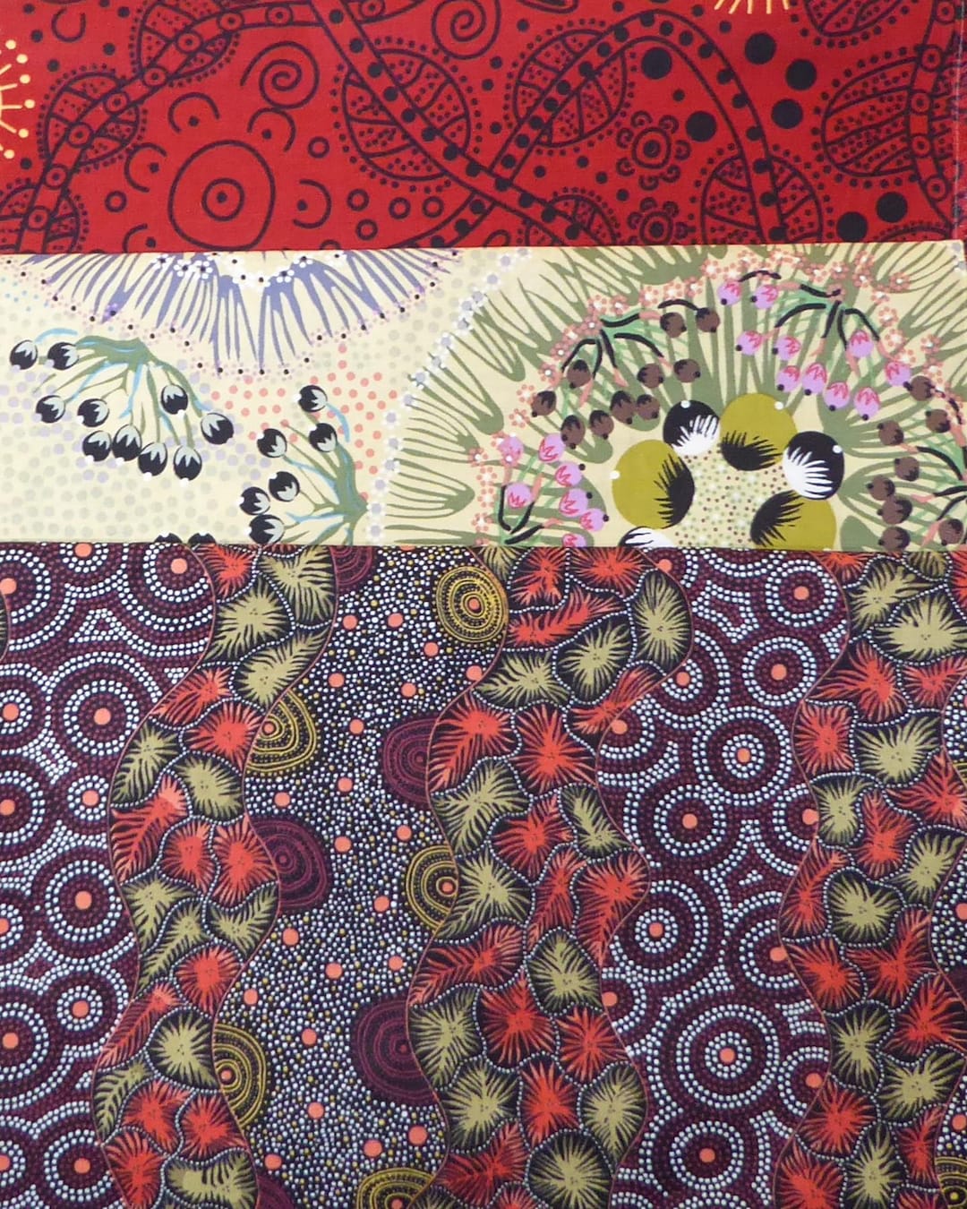 Aboriginal Brown Beige Red 3 Yard Quilt Bundle Cotton by Sue's Creating ...