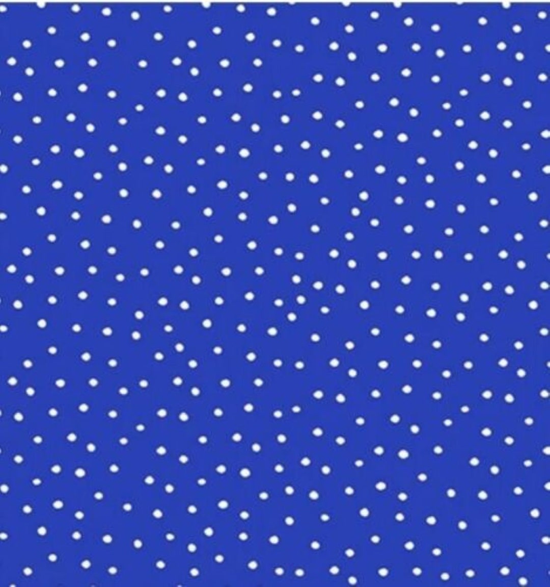 Dinky Dots Blue With White Dots Cotton Fabric by Loralie Designs - Etsy