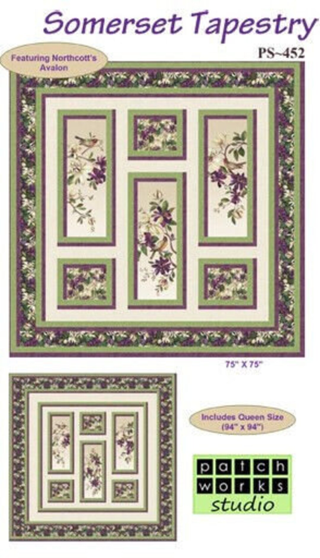 Somerset Tapestry Quilt Pattern by Patchworks Studio for Northcott - Etsy