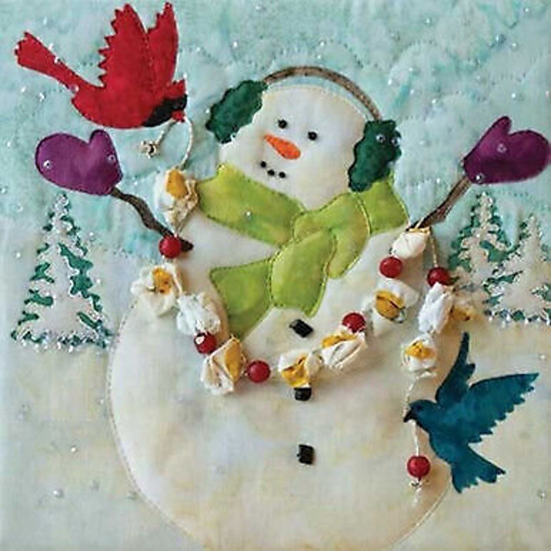 Mckenna Ryan Snow Buds Art Print Panel It's Snowing 8x8 Cotton Fabric ...