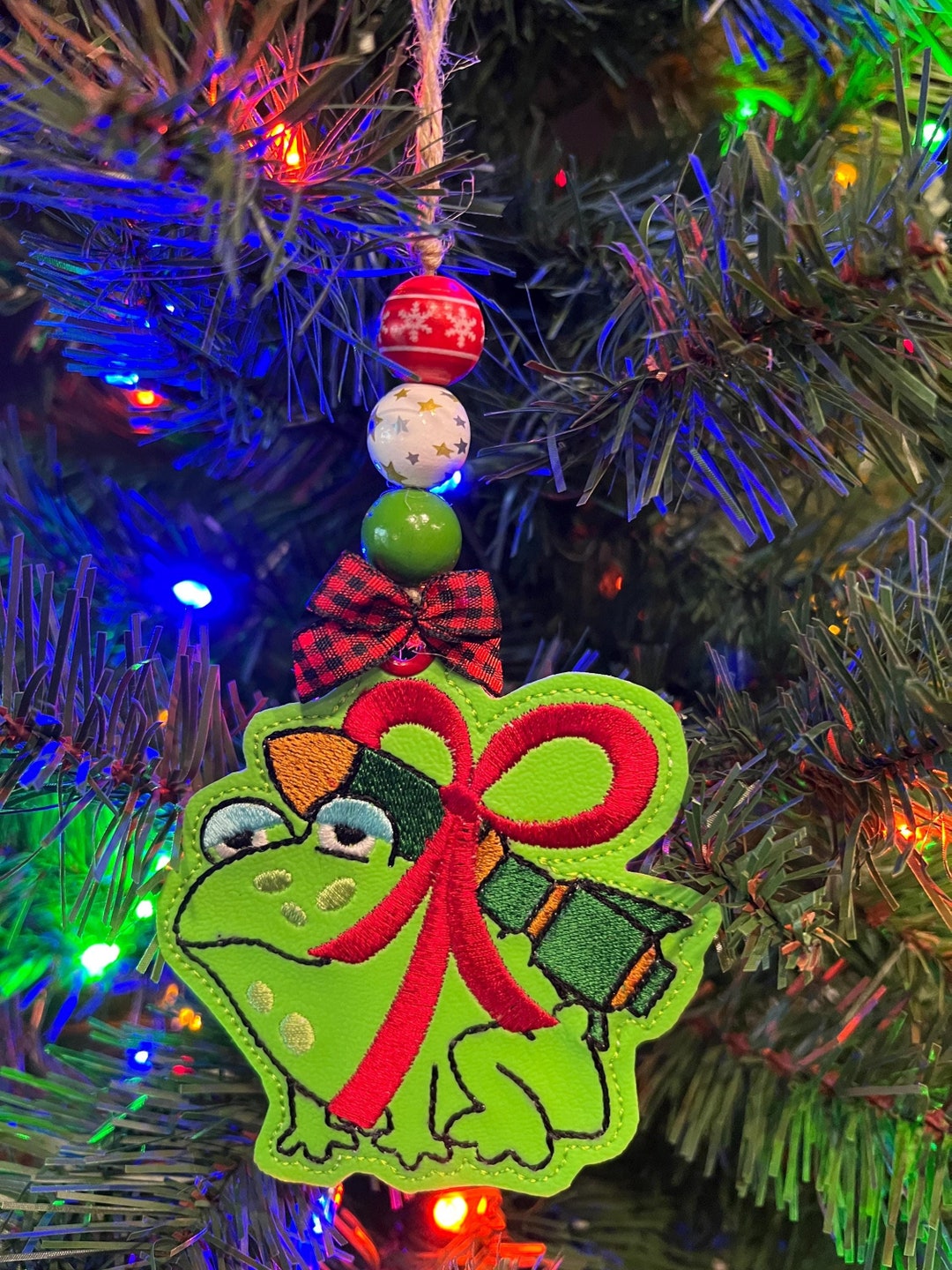Missile Toad Embroidery Ornament, Christmas Ornament, Vinyl Ornament ...