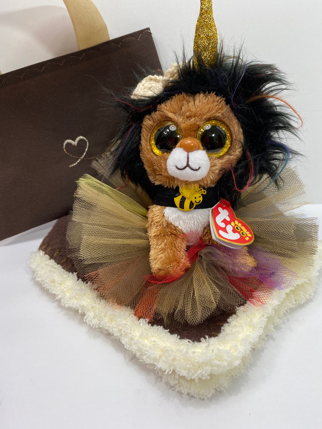 Lioncorn Stuffed Animal Dress up Set Crochet Edge Fleece - Etsy